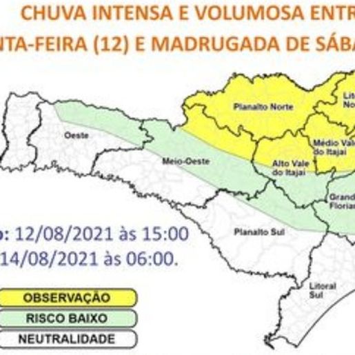 Defesa Civil Emite Alerta De Chuva Forte E Volumosa Em Sc Veja Riscos