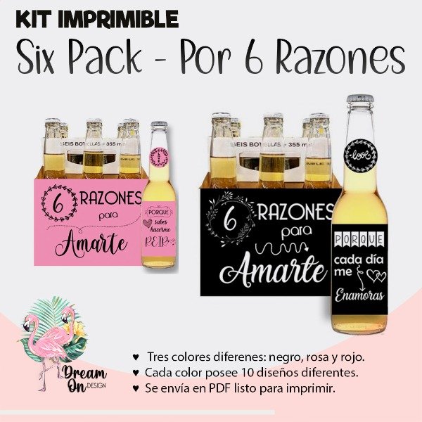 Kit Etiquetas Para Cerveza Por 6 Razones Dream On