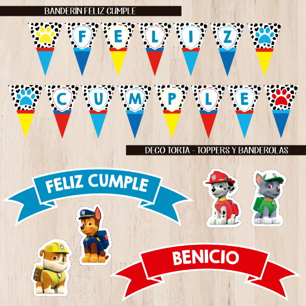 Arriba 81 Images Banderines De Feliz Cumpleaños Paw Patrol Viaterramx