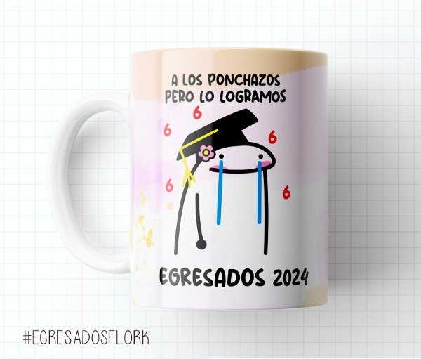 Plantillas Tazas Flork Egresados Sublimar Graduación Diseños 12