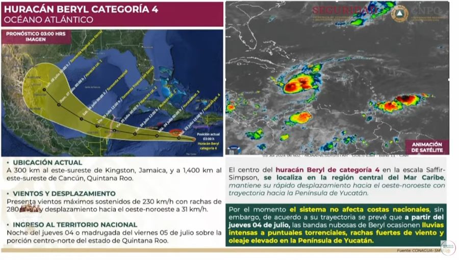 Huracán “beryl” Podría Impactar Entre Tulum Y Carrillo Puerto