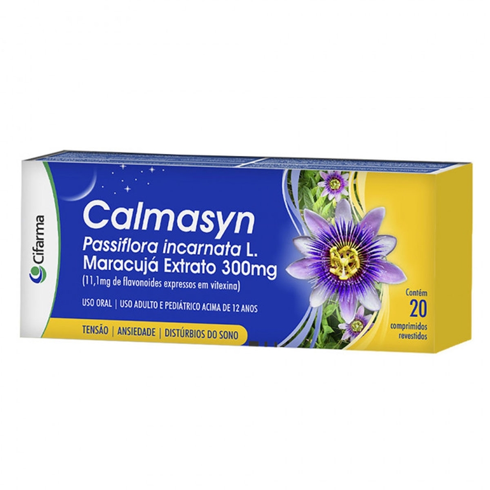 Calmasyn 300mg Caixa Com 20 Comprimidos Revestidos Calmasyn 300mg