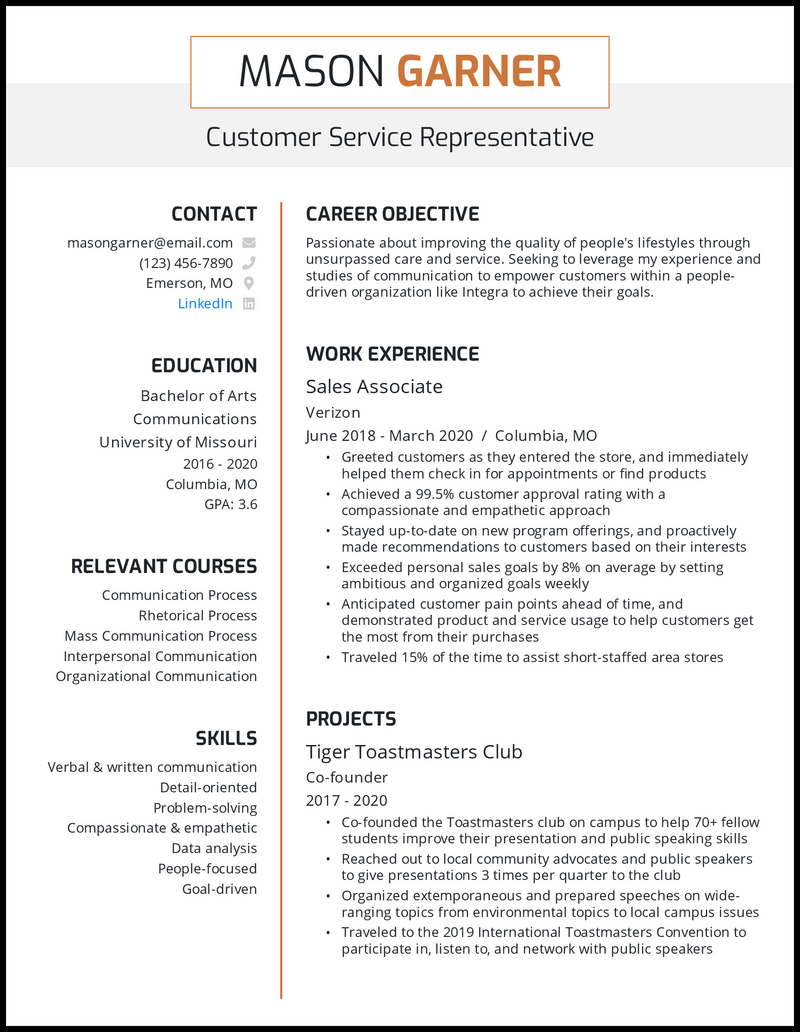 32 Customer Service Resume Examples For 2024