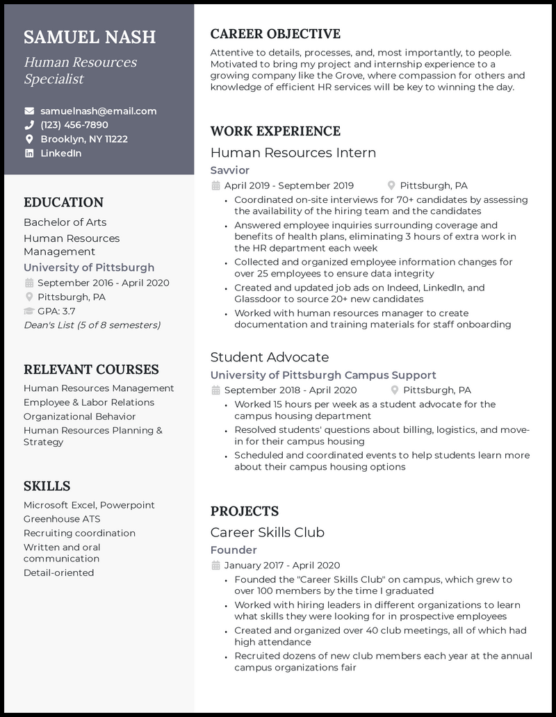 31 Human Resources Hr Resume Examples For 2024