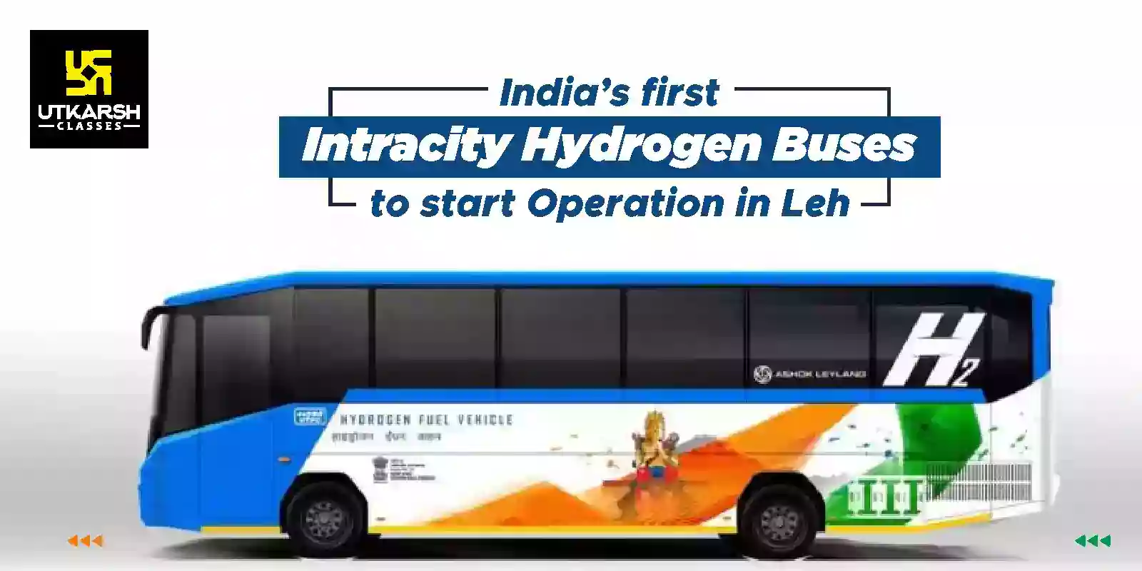 Indias 1st Intracity Hydrogen Buses To Start In Leh