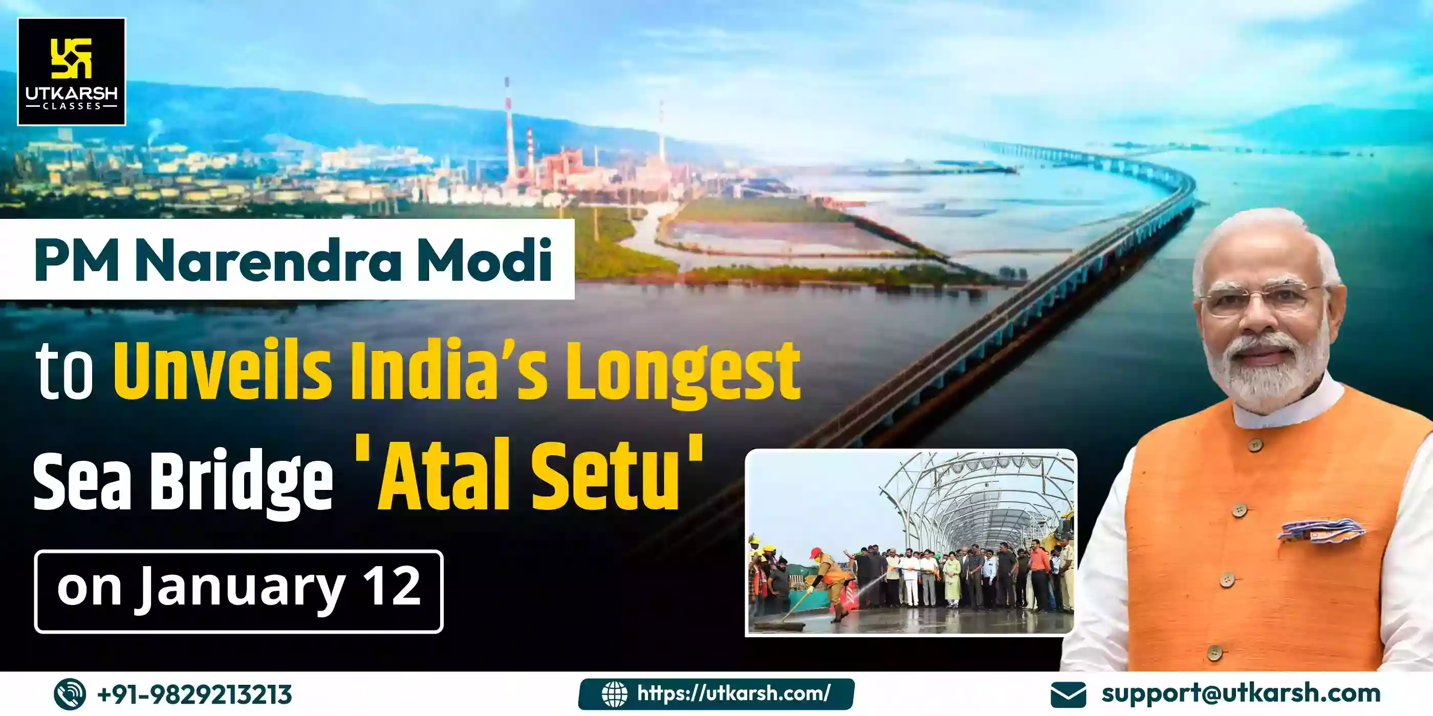 Pm Modi Inaugurates Indias Longest Sea Bridge Atal Setu