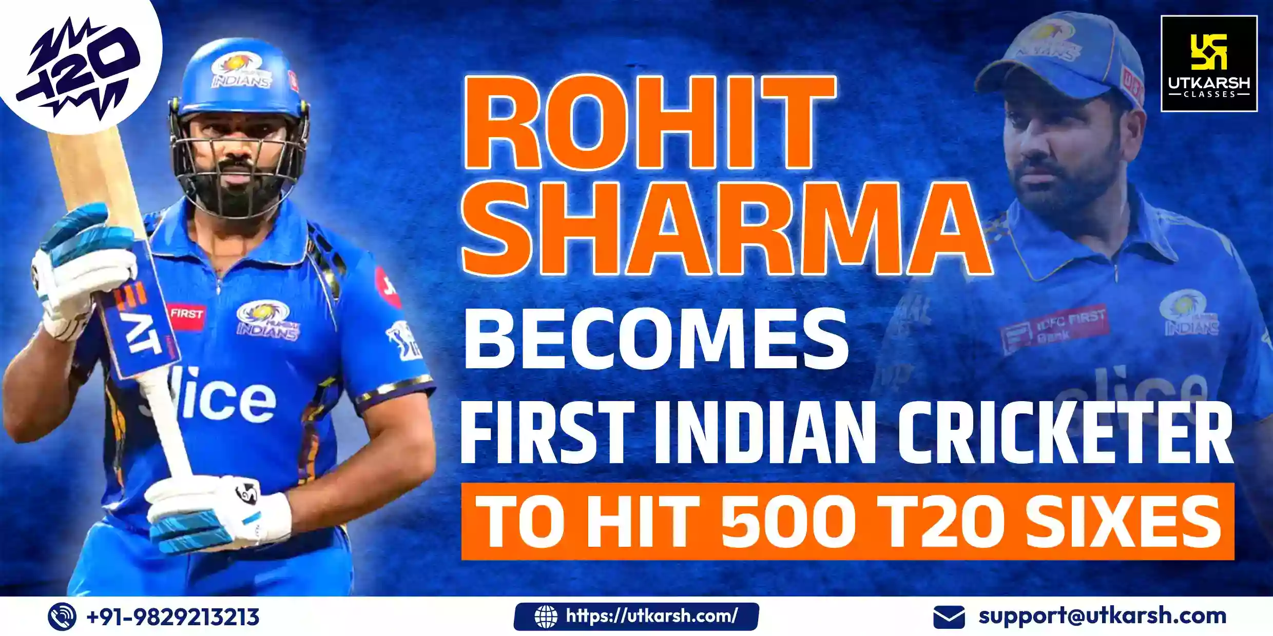 Rohit Sharma The 1st Indian Cricketer To Hit 500 T20 Sixes