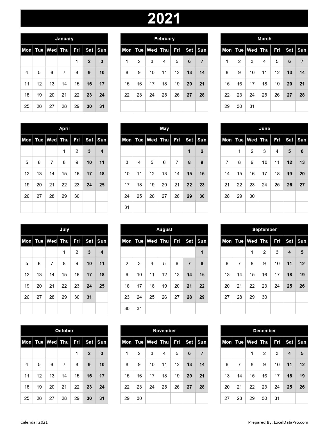 Sale Printable 2021 Calendar Week Starting Monday In Stock