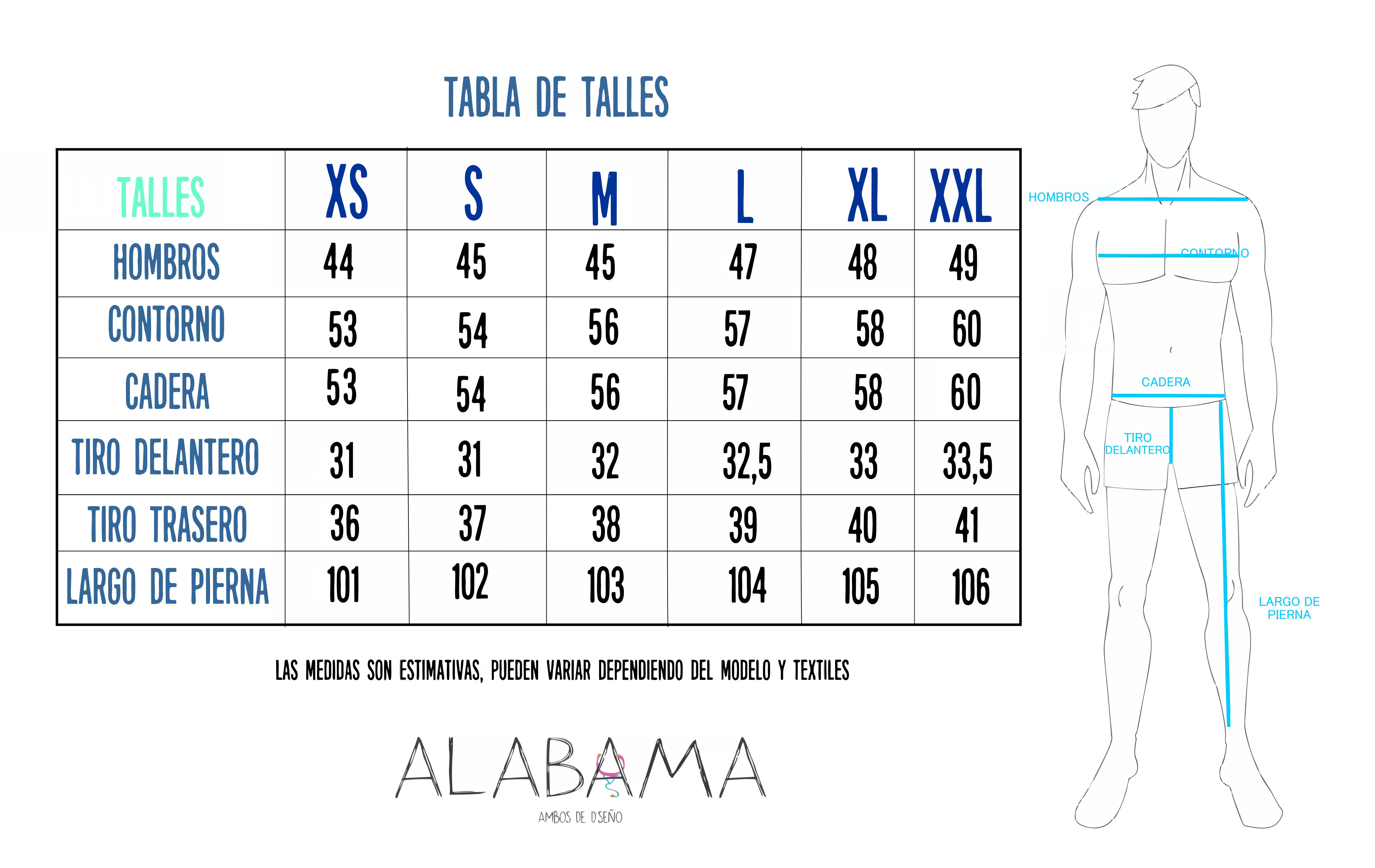 Tienda Online De Ambosalabama Tablas De Talles