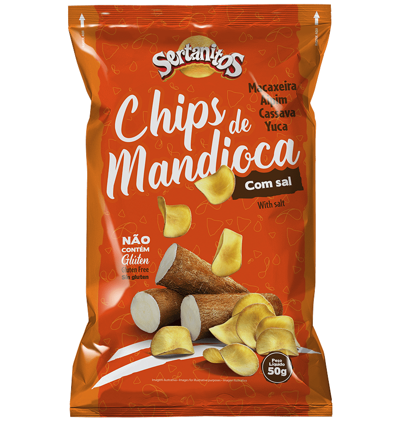 Chips De Mandioca Cebola E Salsa 50g Sertanitos