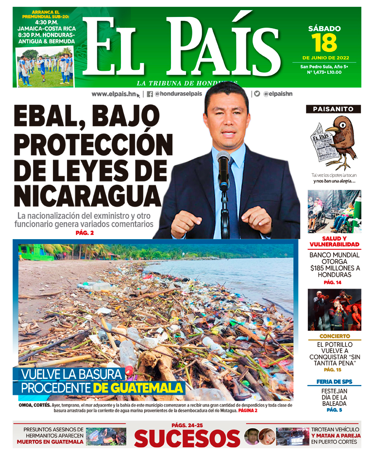 Portada Web Diario El País Honduras