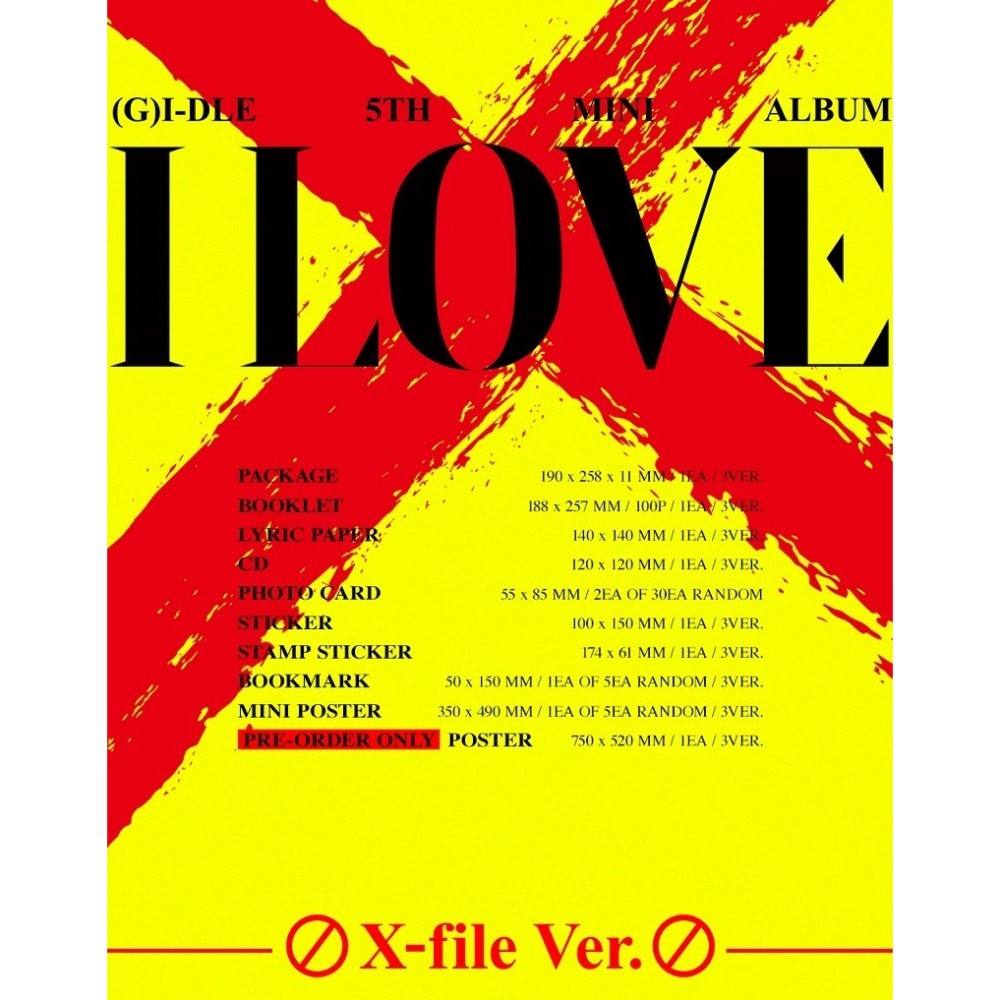 Gi Dle 5th Mini Album I Love X File Ver