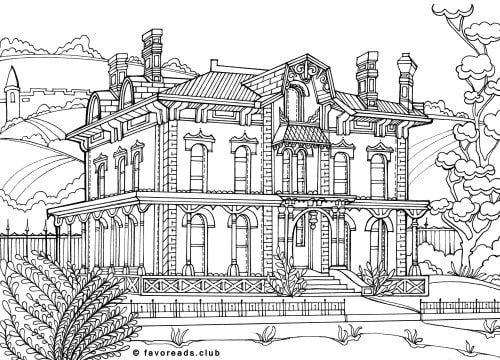 Victorian Mansion Coloring Pages