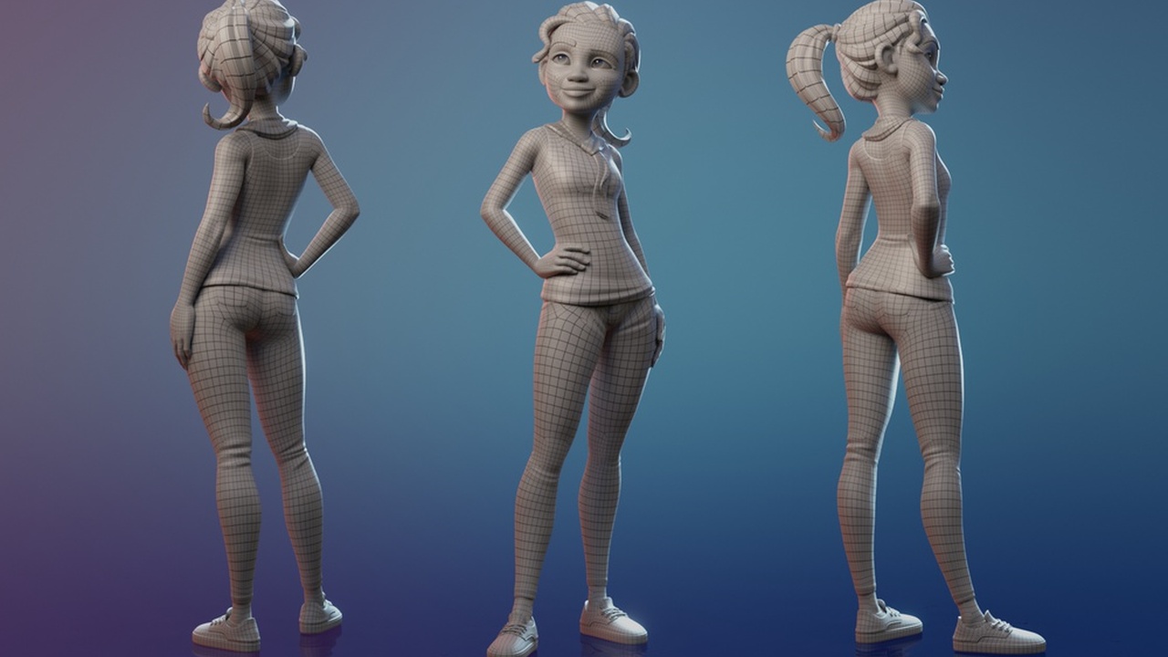 Rain Turnaround Wire Stylized Character Workflow Blender Studio