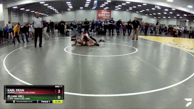 150 Lbs Cons Semi Elijah Hill Clinic Wrestling Fxbg Vs Karl Dean