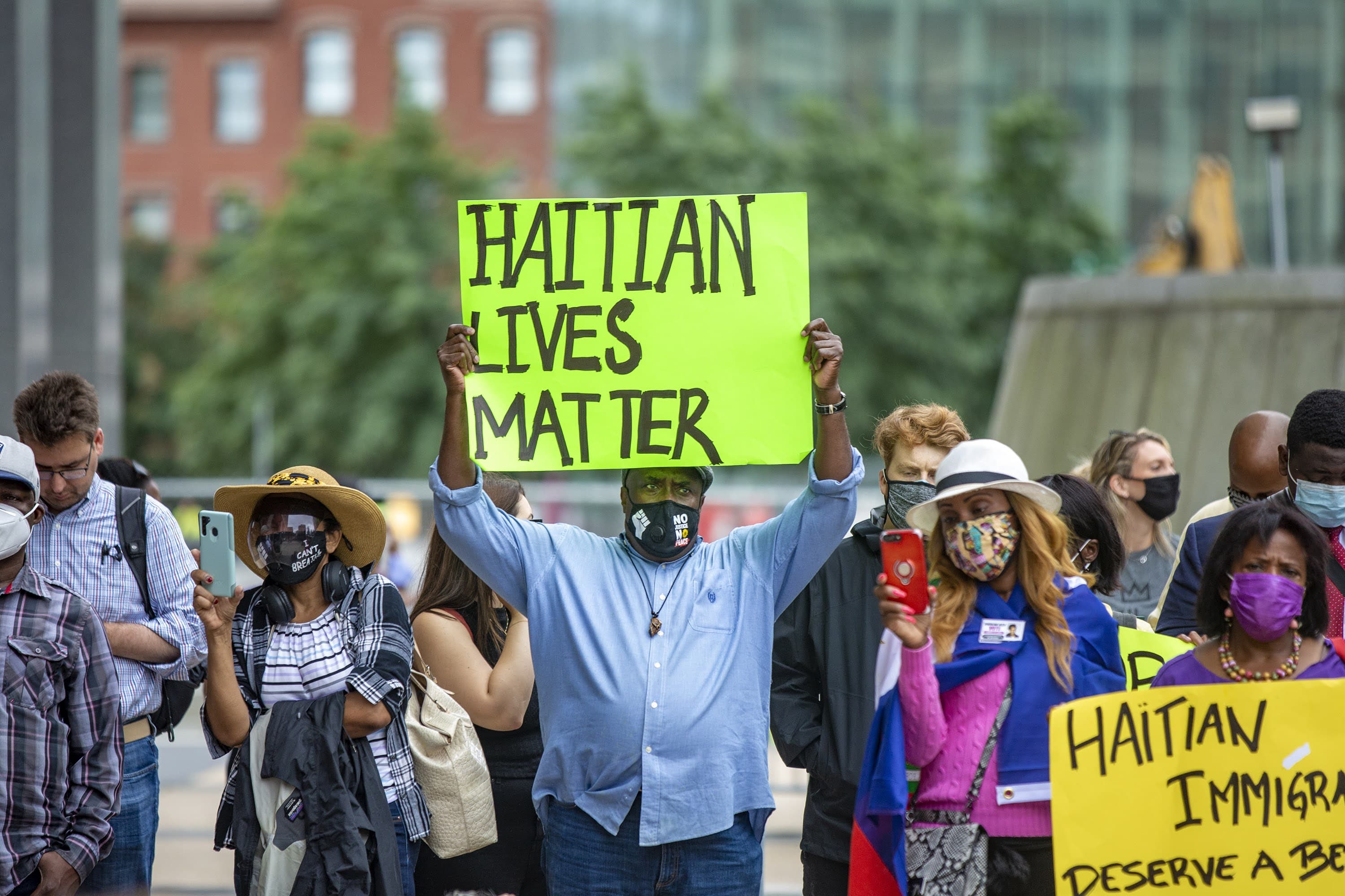 Photos Hundreds Of Bostonians Protest In Solidarity With Haiti Wbur News