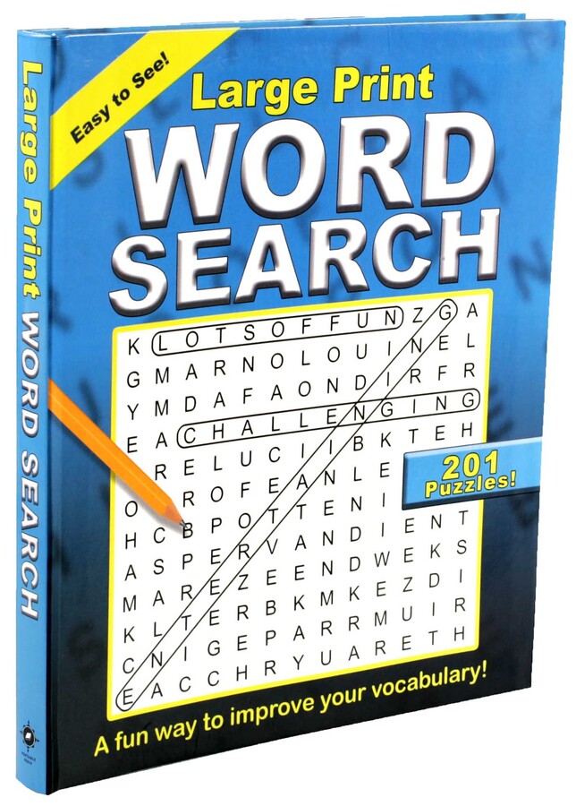 Full Page Free Printable Extra Large Print Word Search