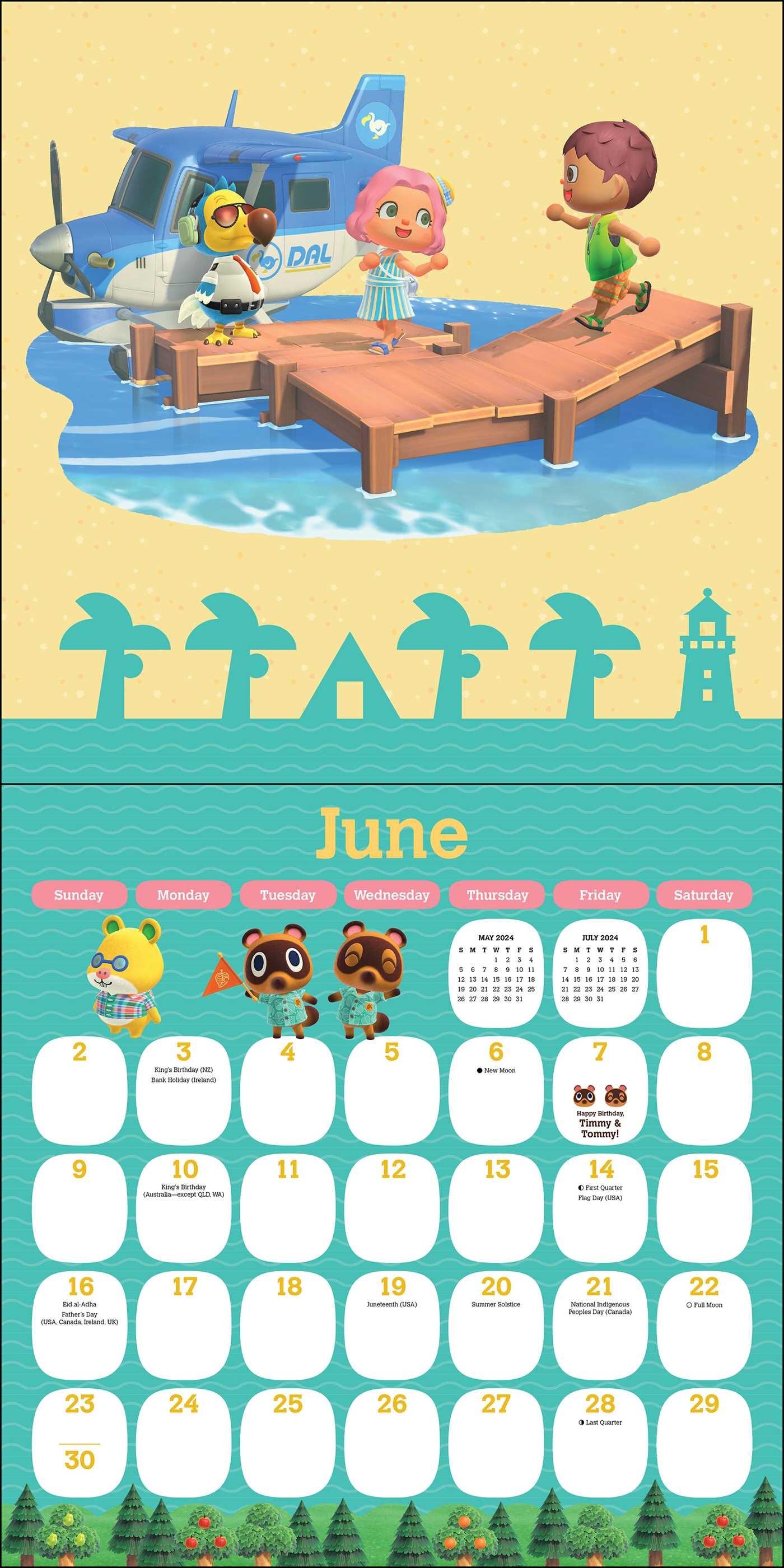 2024 Lunar Calendar Animal Crossing Island Liza Sheryl