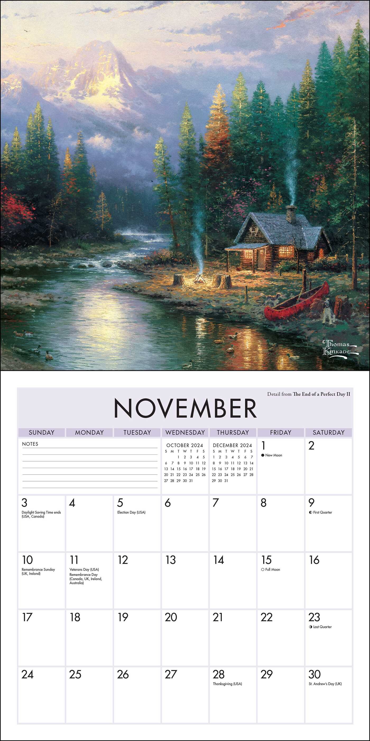 Thomas Kinkade 2024 Wall Calendar 12 Month 2024 Calendar 2024 Chart