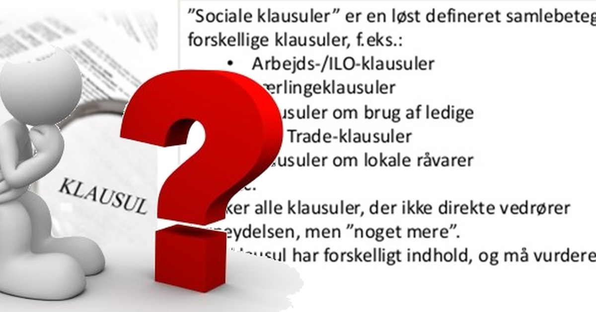 Sociale Klausuler Blålys Populisme Og Symbolpolitik