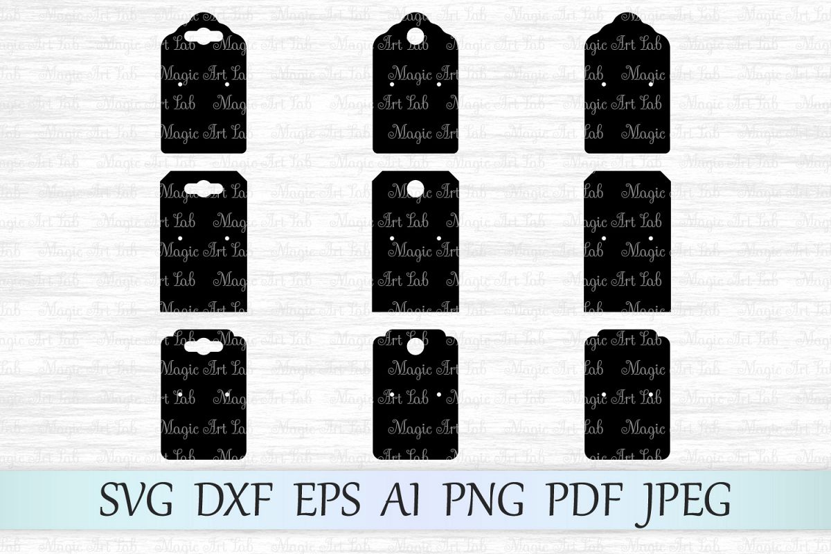 Earring Cards Svg Earring Display Card Design Bundles