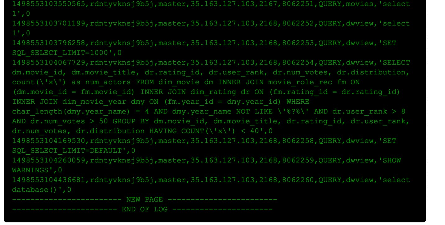 Audit Amazon Aurora Database Logs For Connections Query Patterns And