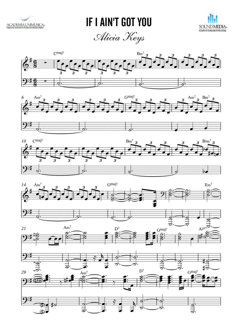 If I Aint Got You By Alicia Keys Digital Sheet Music For Score