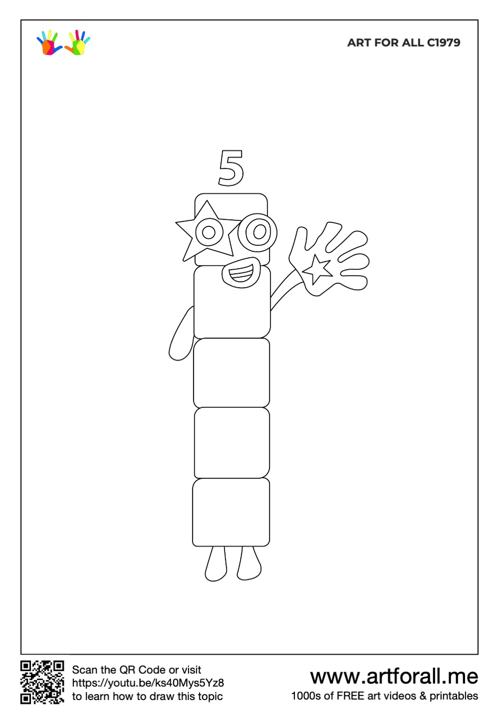 How To Draw Numberblocks Number 5