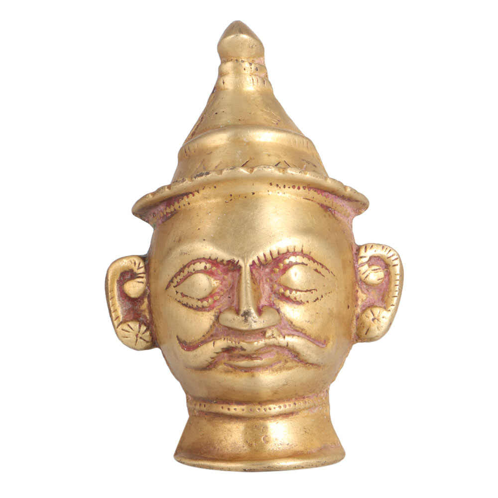 Small Brass Lord Shiva Head Plate