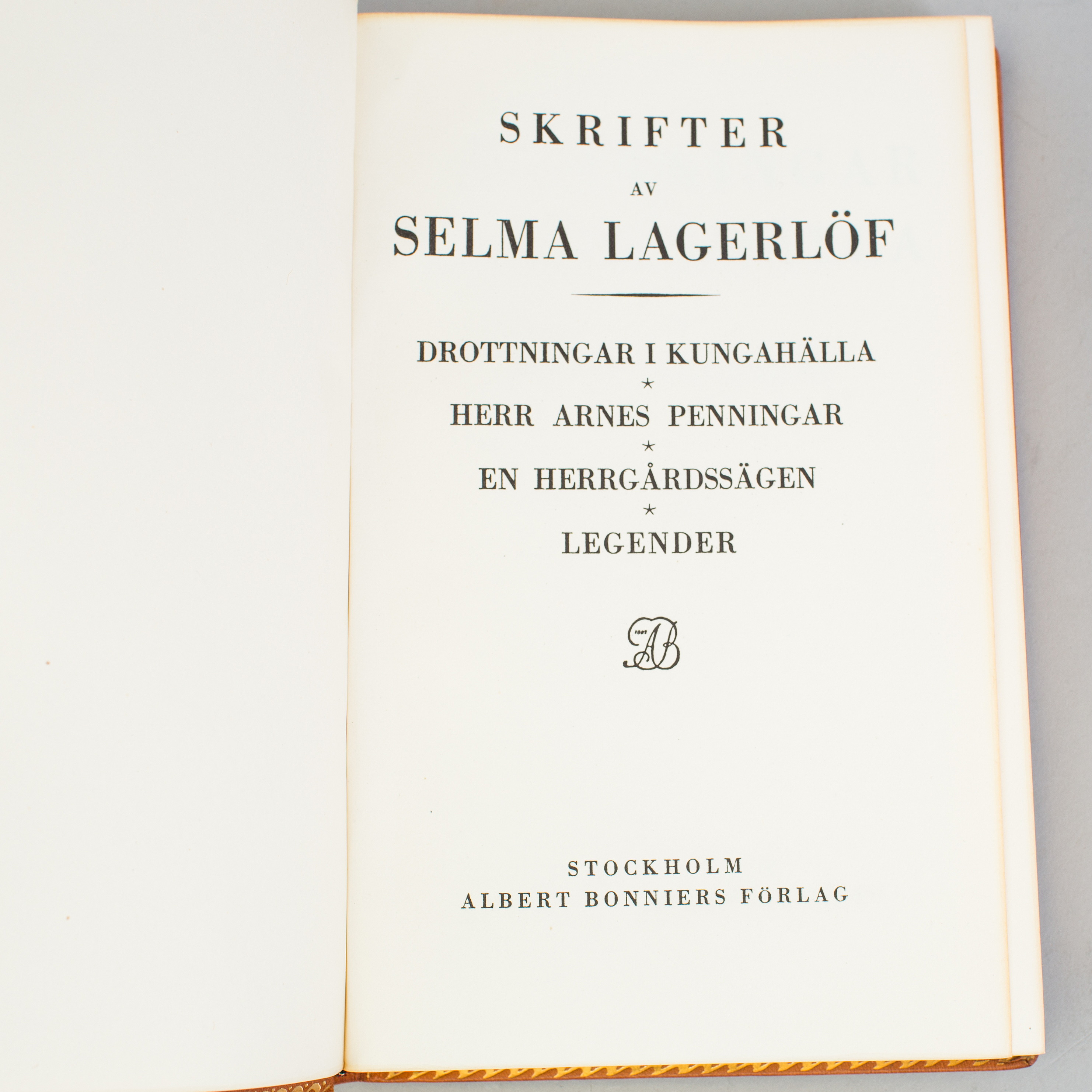 BÖcker 12 Band Skrifter Av Selma Lagerlöf Albert Bonniers Förlag