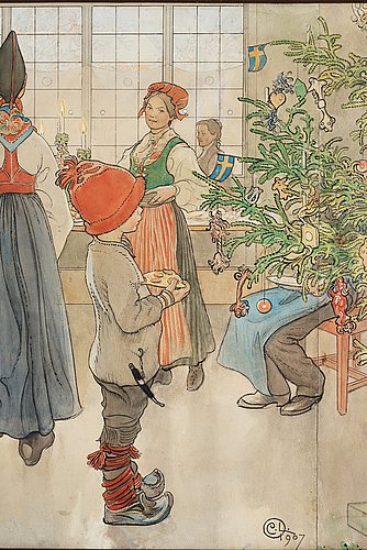 Carl Larsson Nu är Det Jul Igen Bukowskis