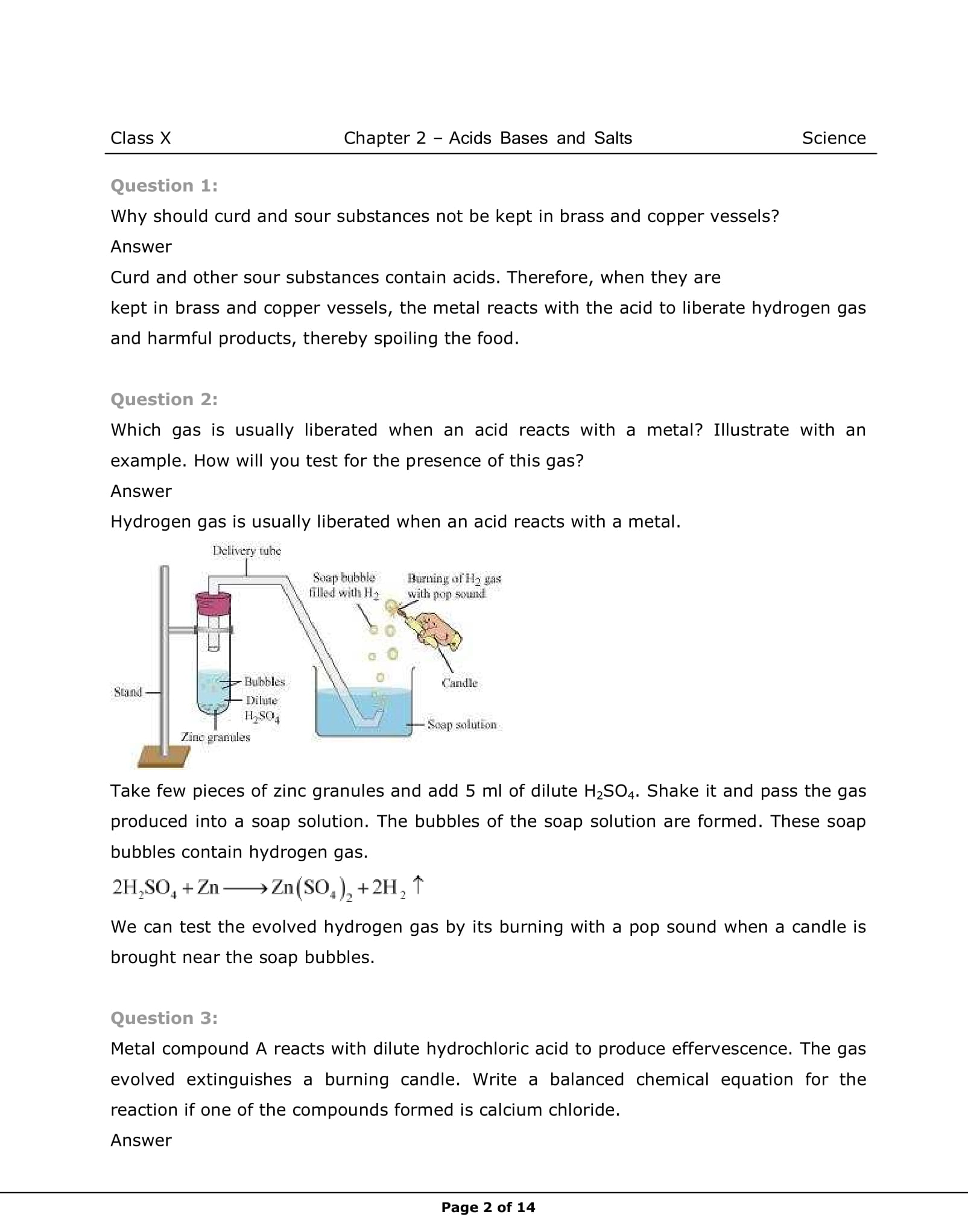 Class 10th Science Acids Bases And Salts Ncert Solution Cbse 2023