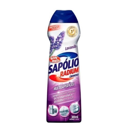 Saponáceo Cremoso Multiuso Lavanda Bom Bril Sapólio Radium Frasco 250ml