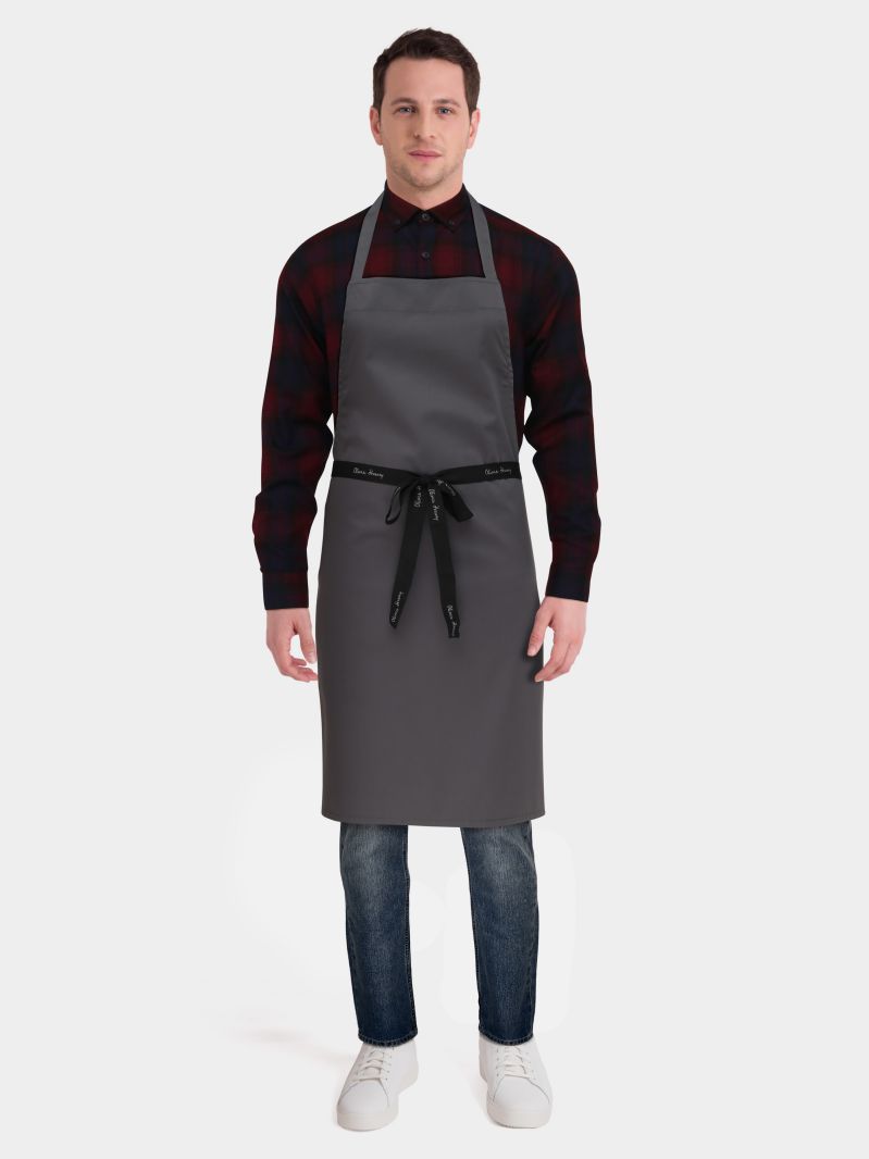 Grey Bib Apron Chef Aprons From Oliver Harvey