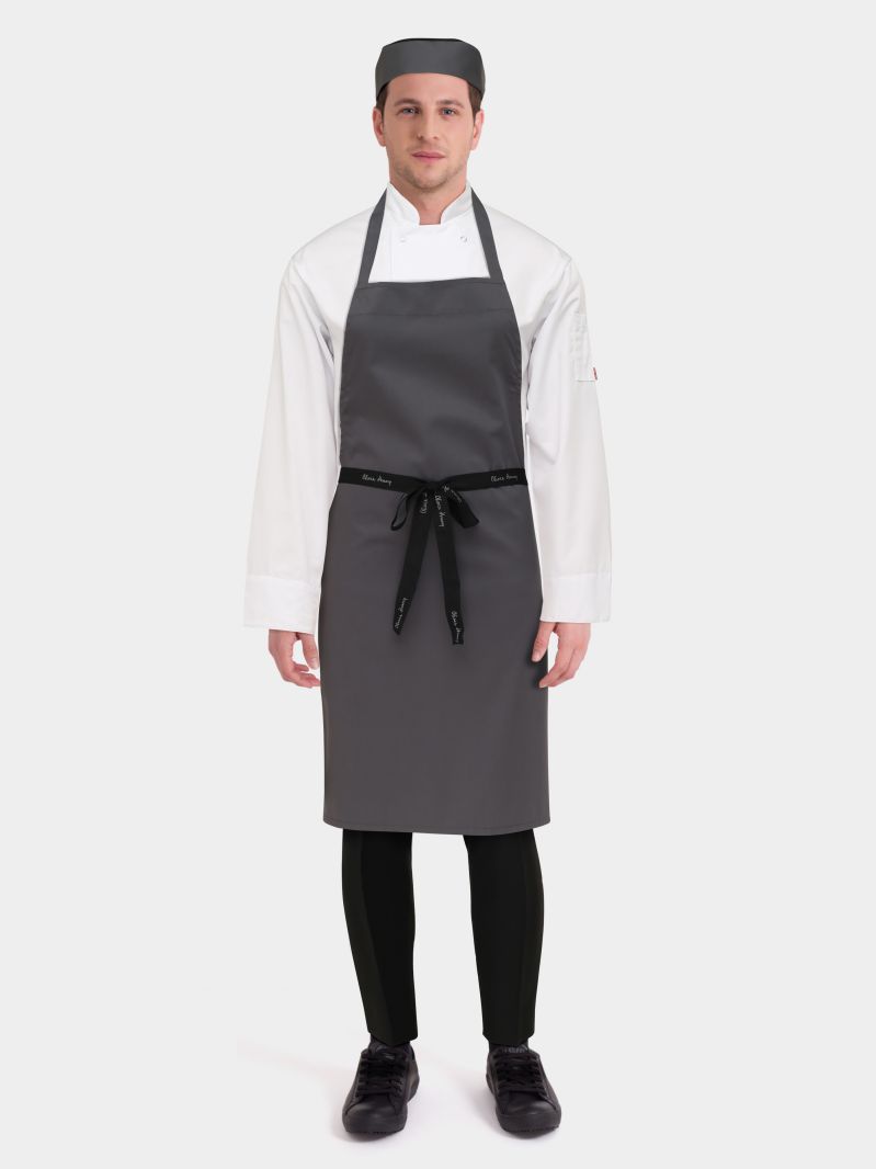 Grey Bib Apron Chef Aprons From Oliver Harvey