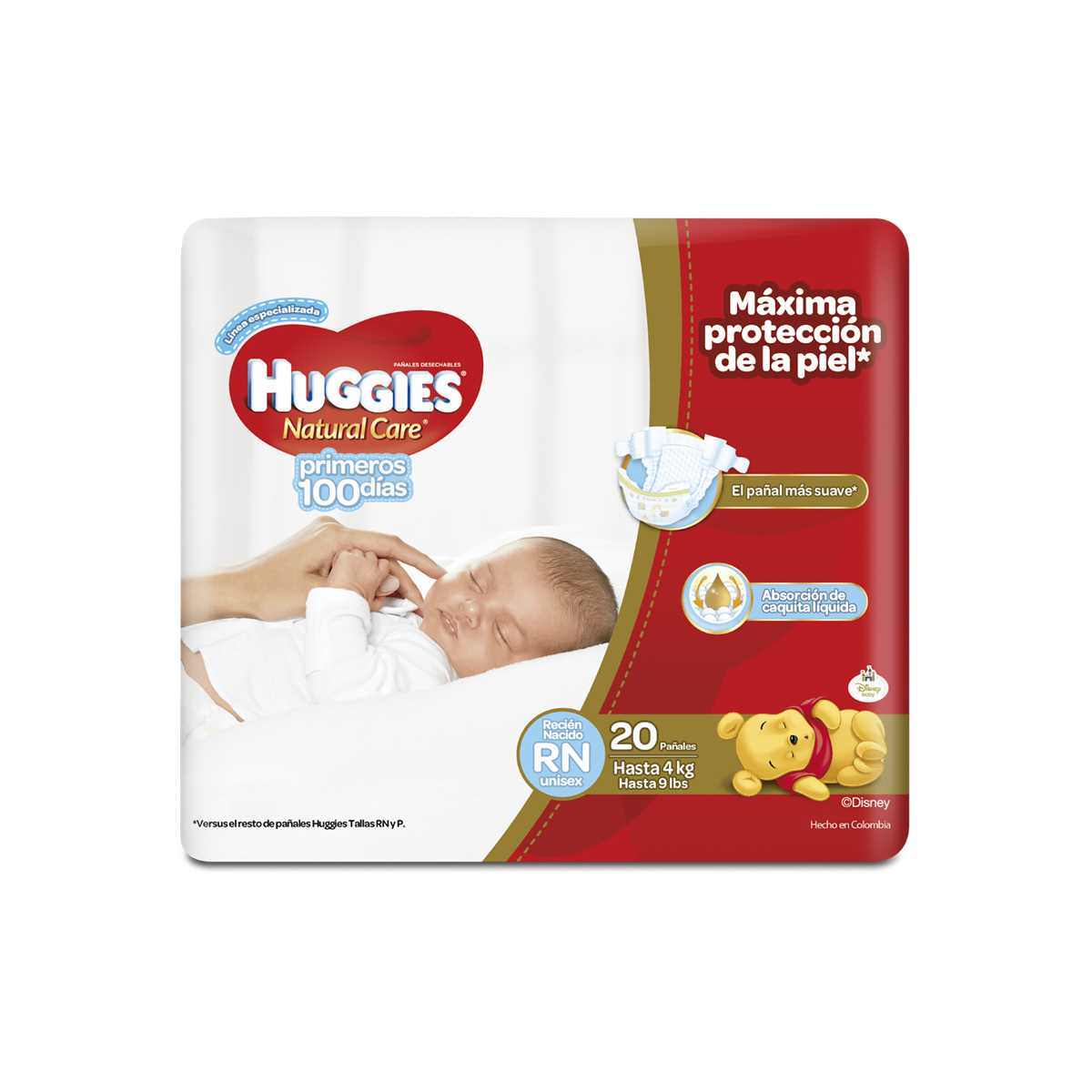 Pañales Huggies Natural Care Recién Nacido 20 Unidades 893264