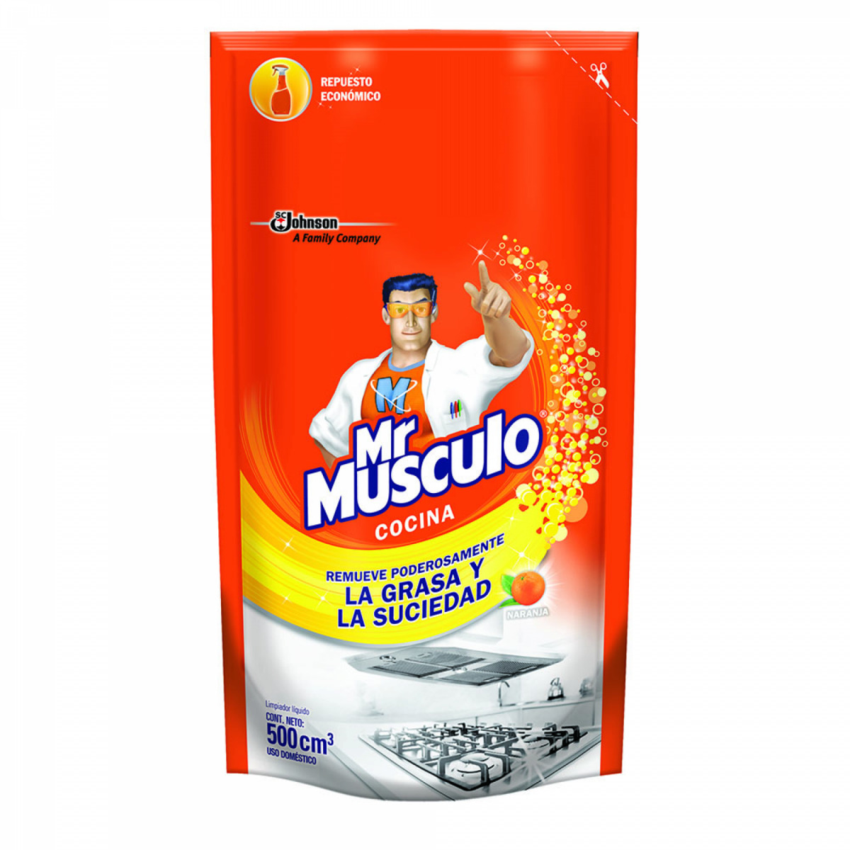 Limpiador Líquido Antigrasa Mr Músculo Doypack 500ml 896551