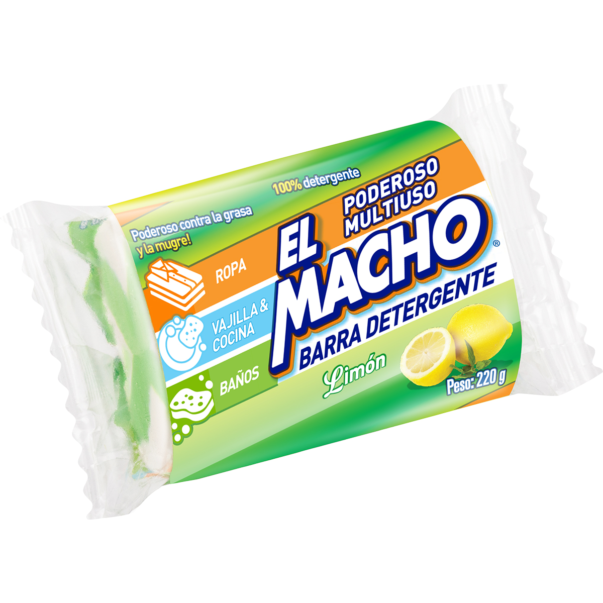 Jabón En Barra Blanco El Macho Limón 220g 913733