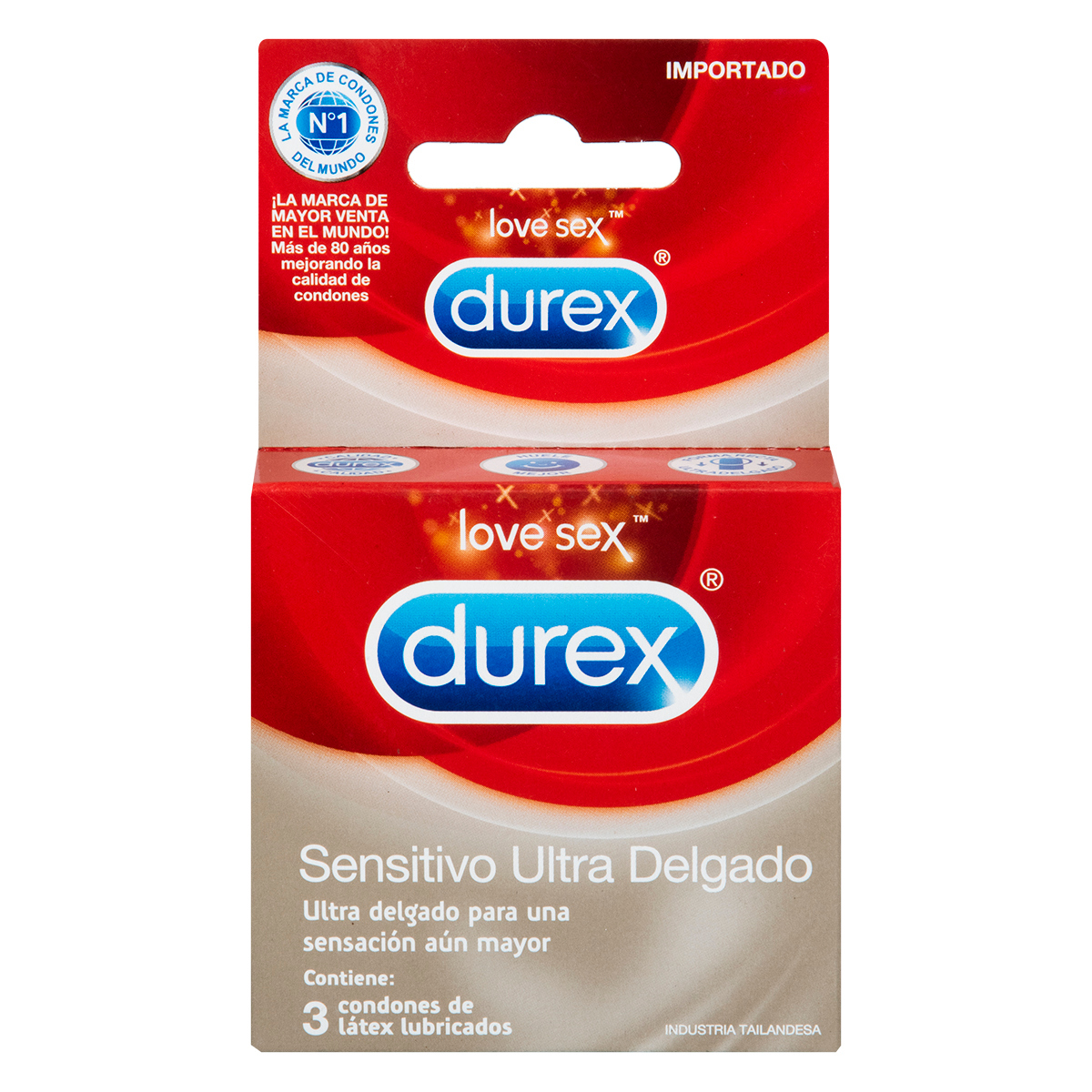 Pack 3 Und Preservativo Durex Sensitivo Ultra Delgado 914127