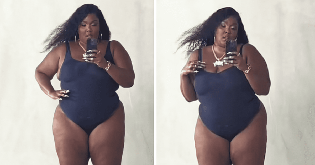 Lizzo Rocks A Navy Blue High Cut Swimsuit Flaunts Her Fabulous Curves