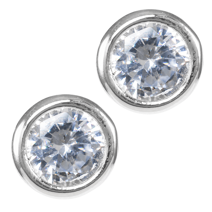 Morningsave Cz By Kenneth Jay Lane Bezel Set Stud Earrings