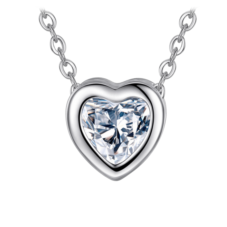 Morningsave Hollywood Sensation Open Heart Crystal Pendant Necklace