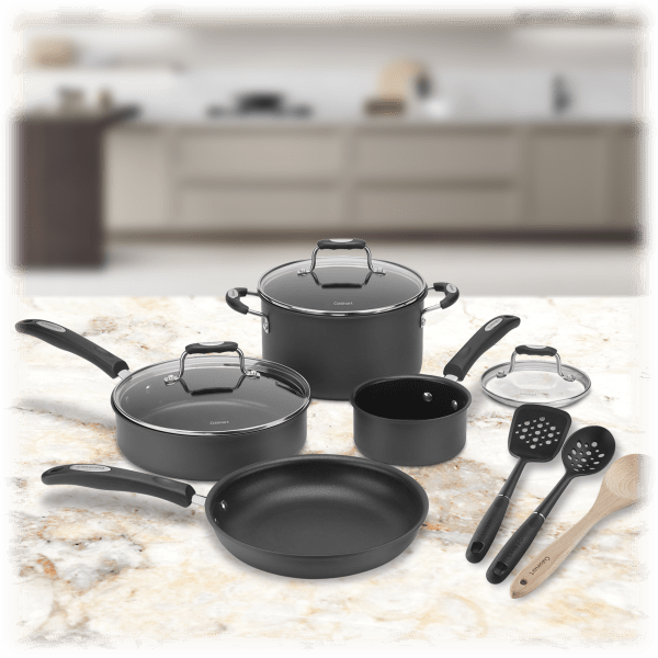 Meh Cuisinart 10 Piece Hard Anodized Cookware Set