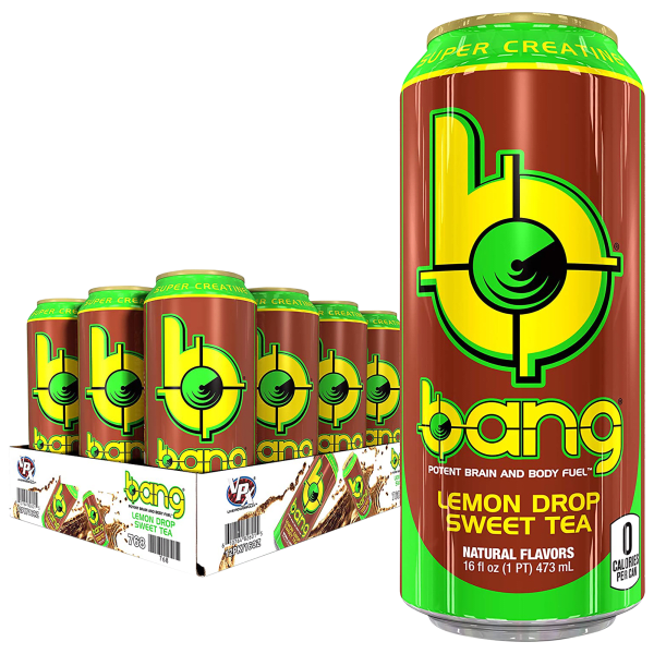 Meh 12 Pack Bang Lemon Drop Sweet Tea Energy Drinks 16 Oz