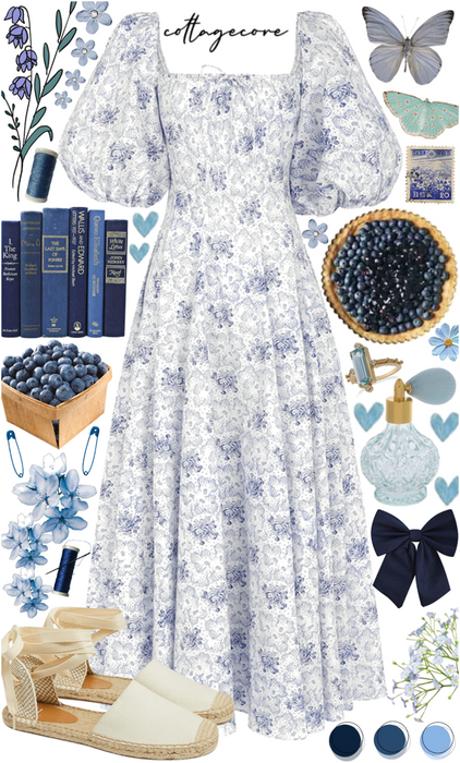 Blue Cottagecore Outfit Shoplook