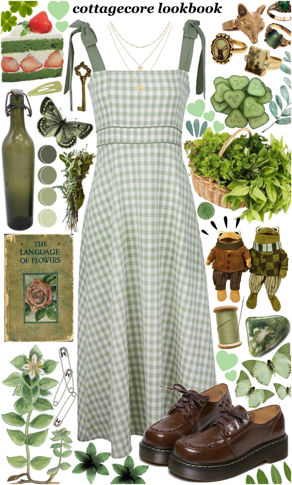 Green Cottagecore Outfit Shoplook