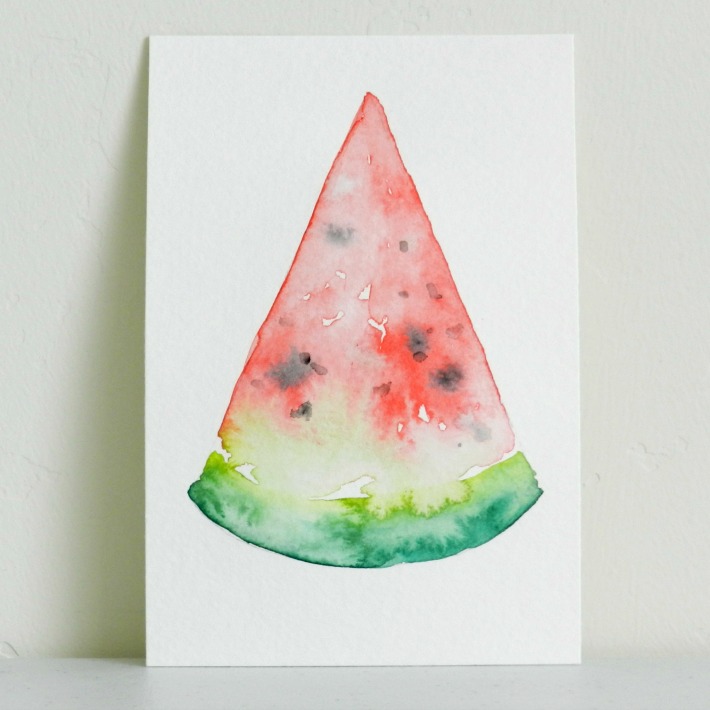 Watermelon Painting 4 Step Watercolor Tutorial