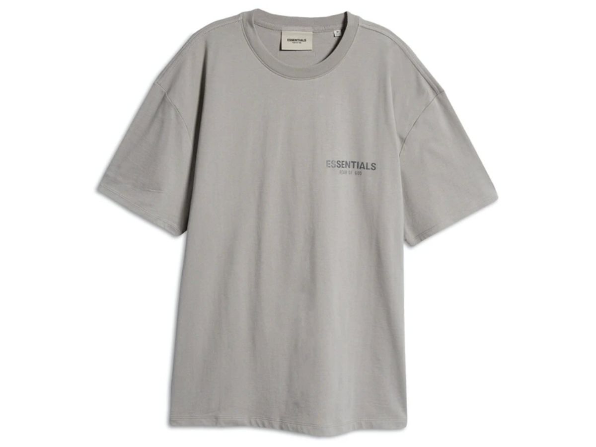 Sasom เสื้อผ้า Fear Of God Essentials T Shirt Cementpebble Ss21