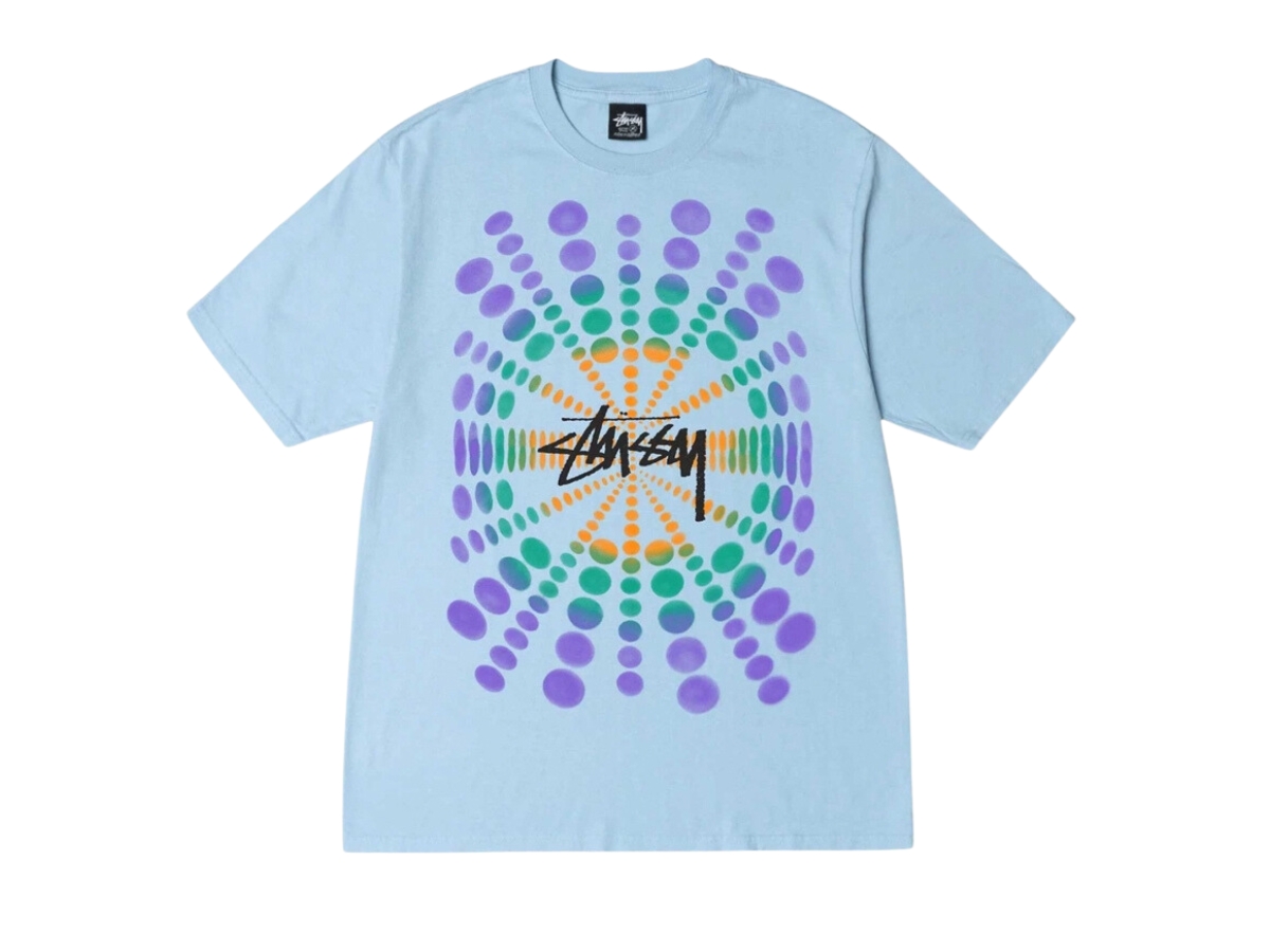 Sasom เสื้อผ้า Stussy Atticus Pigment Dyed Tee Shirt Sky Blue เช็ค