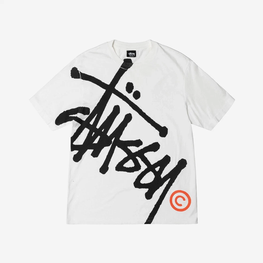 Sasom Apparel Stussy Big Basic Pigment Dyed T Shirt Natural Red Check